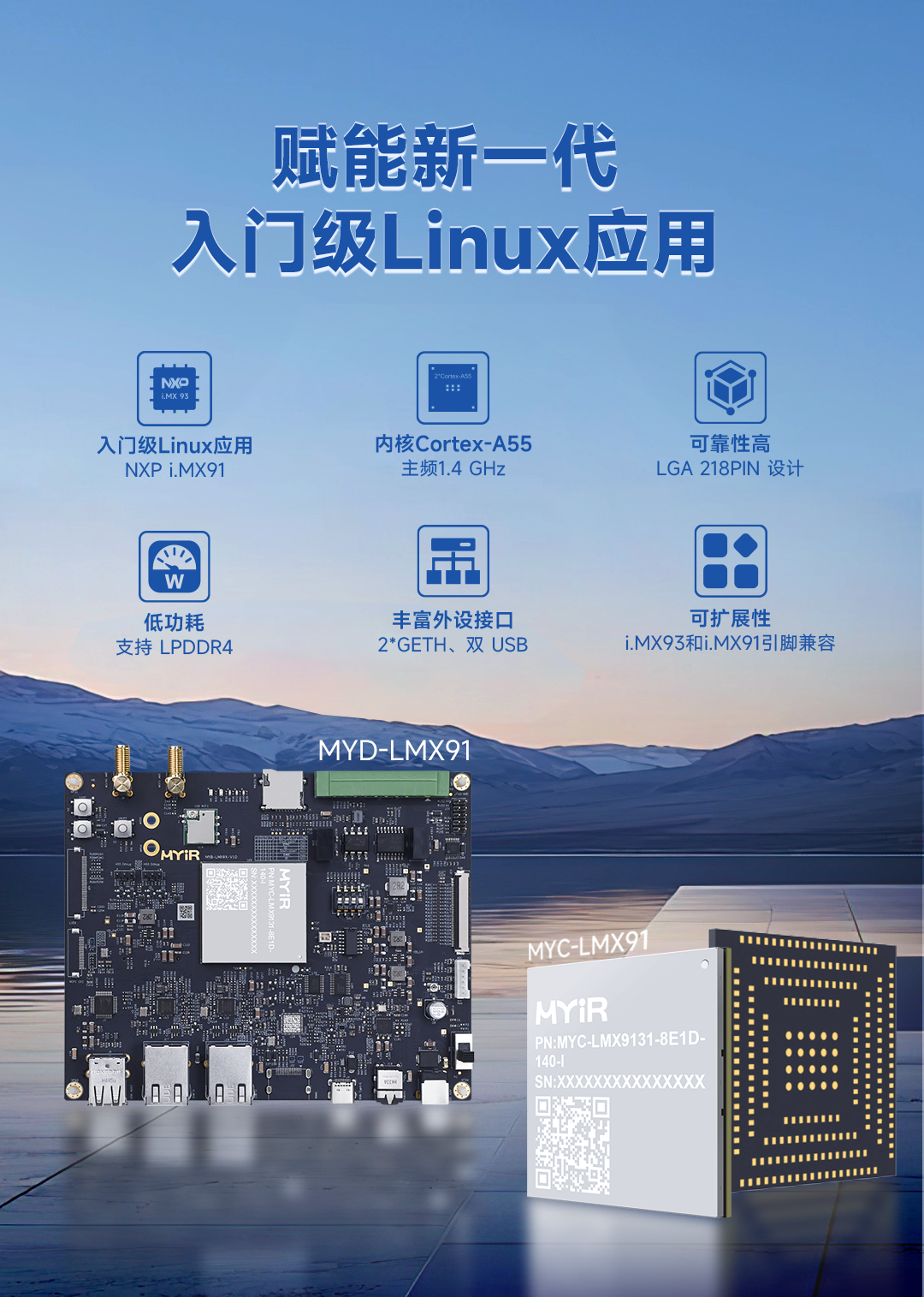 新品！米尔NXP i.MX 91核心板，赋能新一代入门级Linux应用